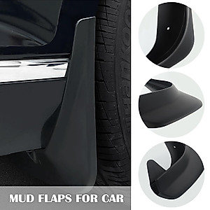 Salior 4PCS Car Mud Flaps,No Drilling Required Splash Guards Bendable Mud Guard for Car,Universal Mud Flaps for Trucks Protects Front & Rear Wheel Automotive Exterior Accessories