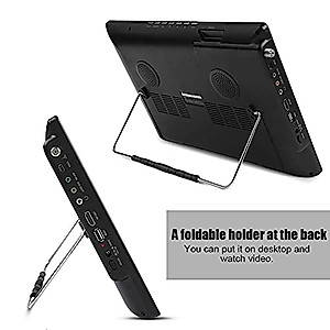 14Inch Portabel ATSC Digital Television 1080P HD HDMI Video Player Support USB Port,SD/MMC Card,U Disk,MKV, MOV, AVI, WMV, MP4, FLV, MPEG1-4, RMVB, 1080P Video MP3 for Outdoor, Home, Car,Bathroom