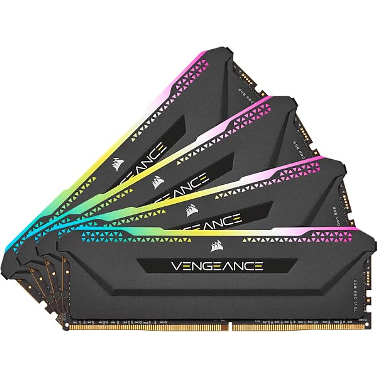 Corsair Vengeance RGB Pro SL 128GB (4x32GB) DDR4 3200 (PC4-25600) C16 1.35V Desktop Memory - Black (CMH128GX4M4E3200C16)