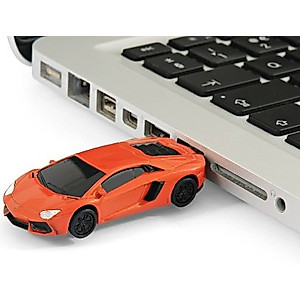 Pixiheart 16GB Sports Car Shape USB Flash Drive-- Orange
