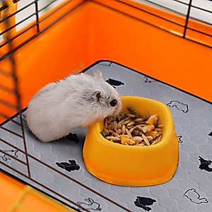 Guinea Pig Cage Liners, 2 Pack Washable 24'' x 47'' Fleece Bedding, Waterproof Reusable, Anti-Slip Pee Pad for Guinea Pigs, Rabbits, Hamsters & Small Pets