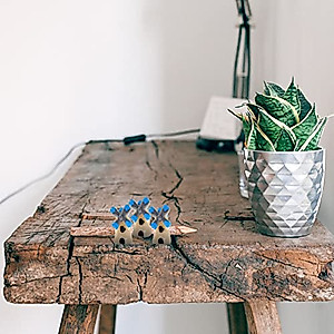 ARTIBETTER 20Pcs Miniature Windmill Figurines Fairy Garden House Mini Resin House Flower Pot Plant Home Decor Bonsai Micro Landscape Figurines Ornament