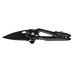 TRUE SmartKnife+ 15-in-1 Multi-Tool | Super Sharp Black Oxidized Pocket Knife and Multi-Tool