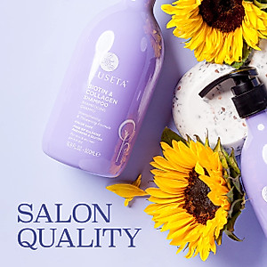 Luseta Biotin and Collagen Shampoo Hair Growth Shampoo16.9oz, Hair Loss Shampoo for Men and Women, Hair Thickening Shampoo for Thinning Hair with Vitamin B7 & Argan Oil, Sulfate & Paraben Free