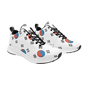 AFFAMA Korea South Flag Womens Lightweight Running Walking Shoes Casual Sneaker White