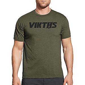 VIKTOS Men's Tack Tee T-Shirt, Olive Heather, Size: Large