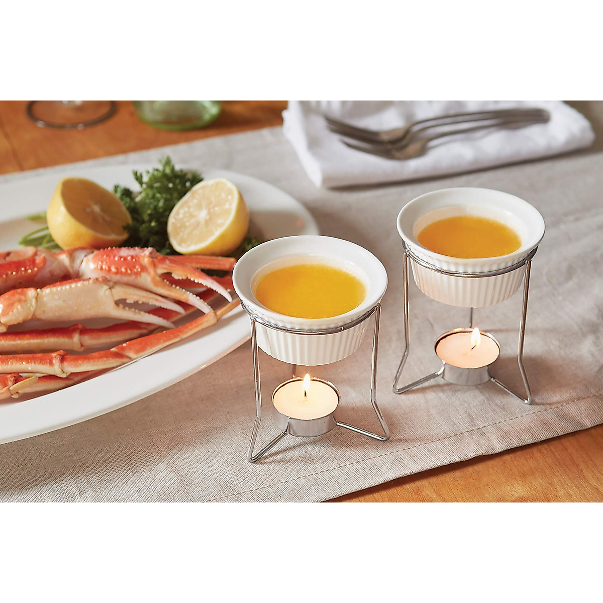 Nantucket Seafood Ceramic Butter Warmers, Set of Two