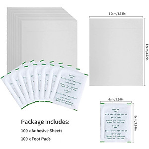 Foot Pads, 100 Foot Pads and 100 Adhesive Sheets
