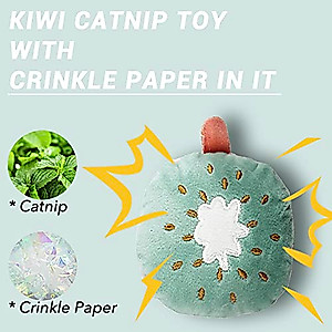 olloiig 12pcs Interactive Cat Toys Set, Squeaky Crinkle Catnip Cat Toy Pack, SliverVine Catnip Sticks and Catnip Wall Balls for Dental Health, Plush Chew Toy for Kitten Cat Gift…