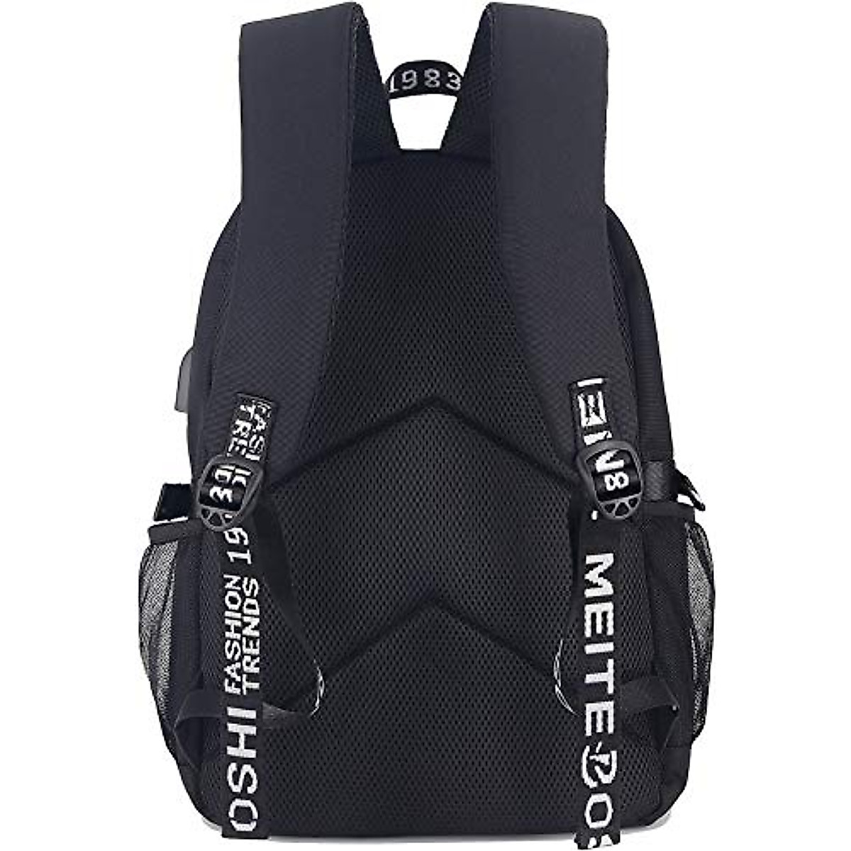 Roffatide Anime Hero Academia Backpack Printed College School Bag Laptop Backpack with USB Charging Port & Headphone Port