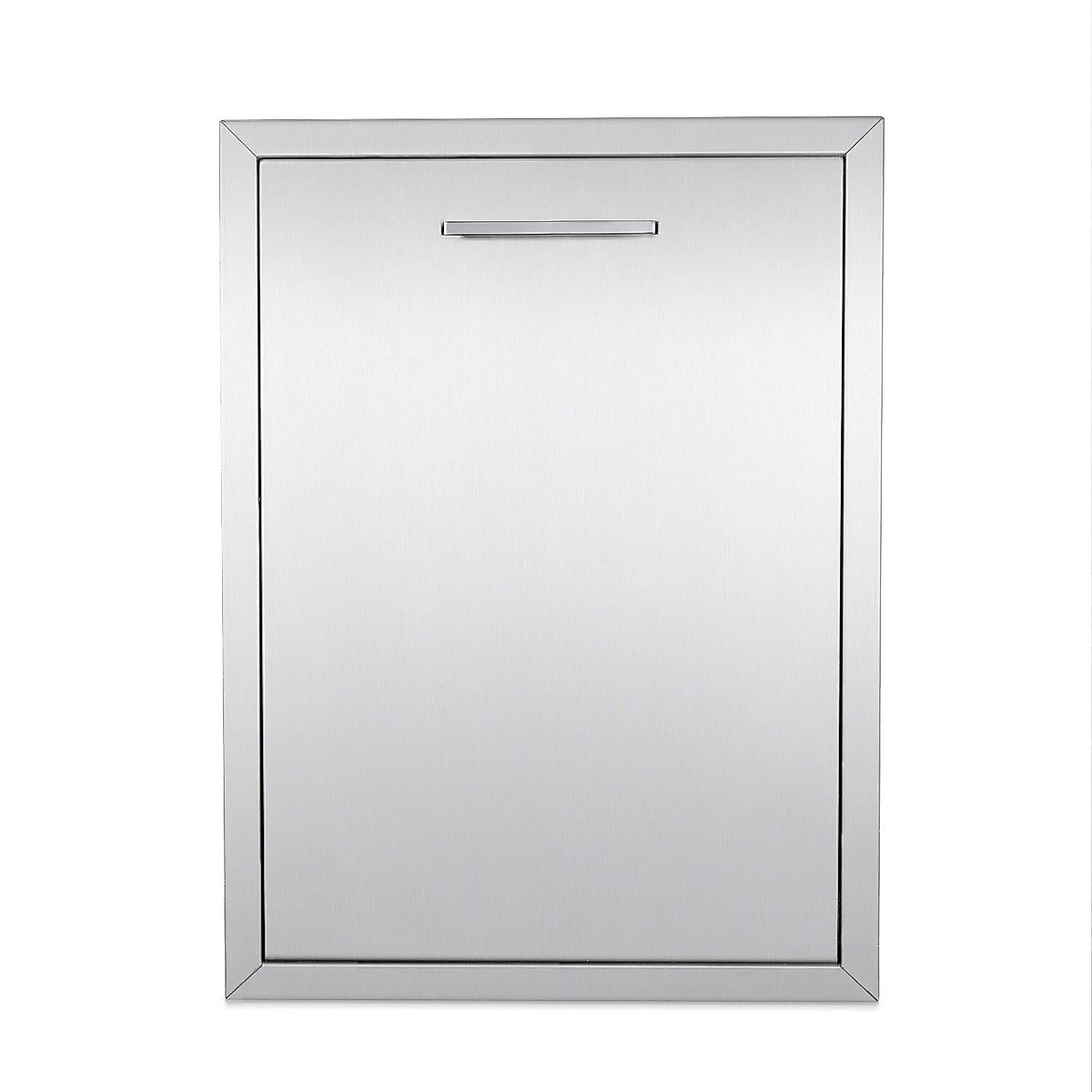 yuxiangBBQ Pull-Out Double Trash Drawer Stainless Steel Outdoor Kitchen Trash Drawer Storage for Two 10 Gallon Commercial Wastebaskets