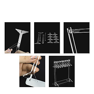 NatSumeBasics Earring Holder Stand Clear Acrylic Earrings Rack Mini Hangers Display Stand Jewelry Organizer Storage for Women Girls (Clear Earrings Rack)