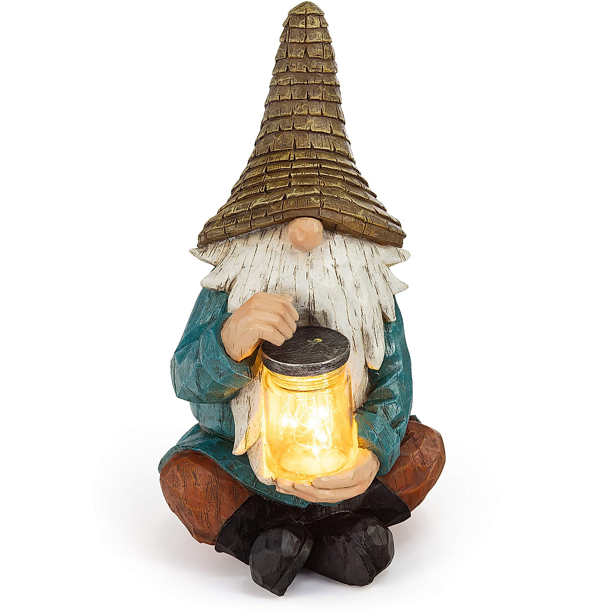 VP Home Whimsical Garden Statue Gnome Solar Powered LED Outdoor Decor Light