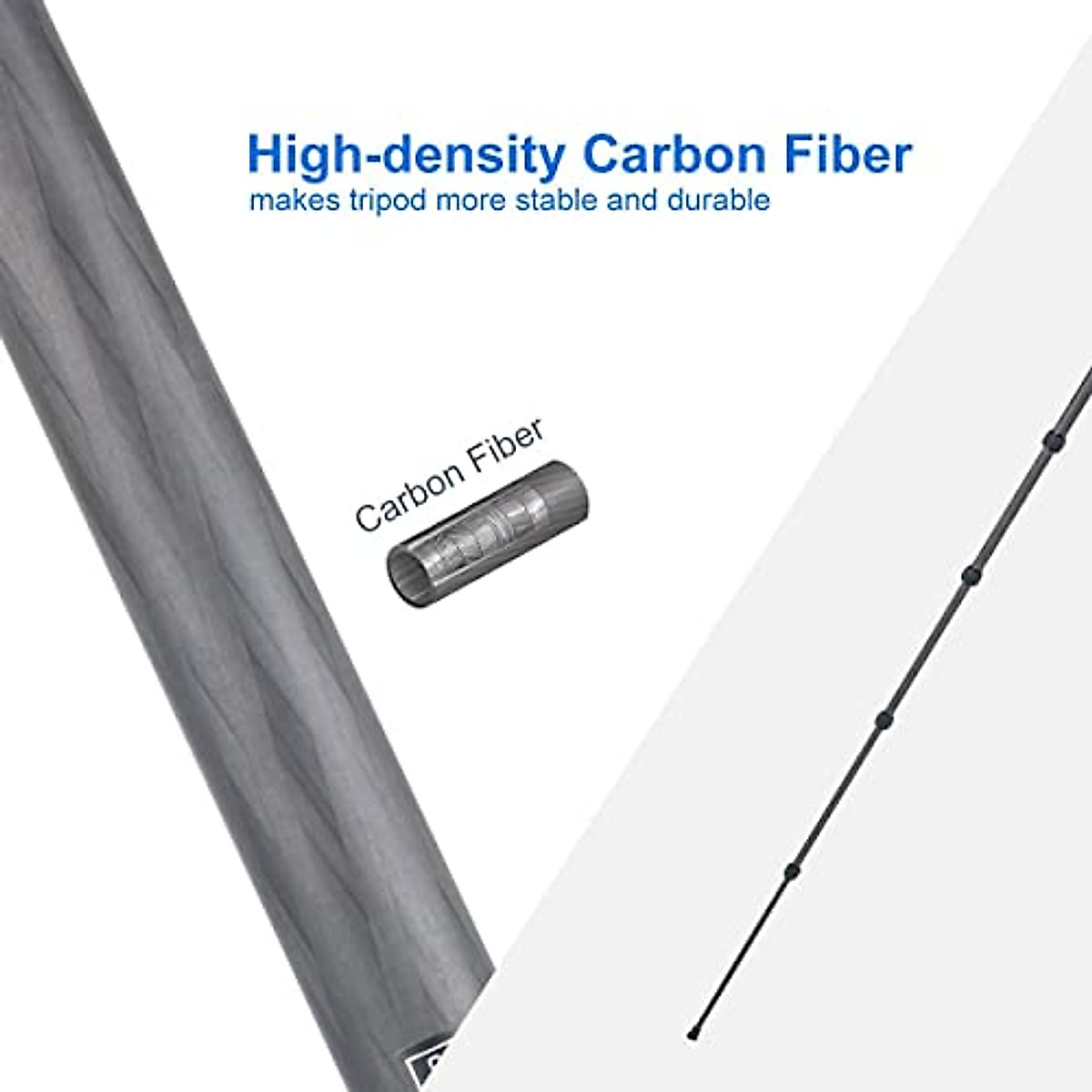 SIRUI AM-225 Camera Tripod Carbon Fiber Tripod 5-Sections Travel Lightweight Small Tripod with B-00K Ball Head