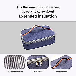 MBVBN Bento Box for Adults/Kids 4 Compartment, 304 Stainless Steel insulated Lunch Box, Including Cutlery and Lunch Bag, Bonus Dip Container, BPA-Free Leakproof Meal Prep Container(Blue)