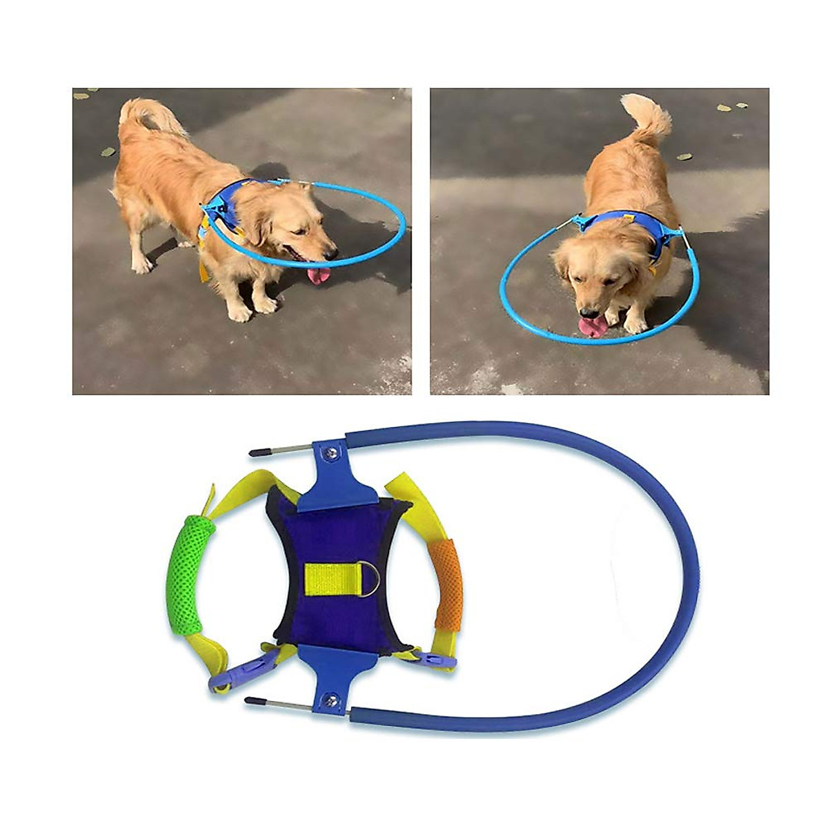 Tutuba Harness for Blind Dog, Safe Blind Dog Harness Guide Device,Protective Vest Ring for Dogs-Prevent Accidents & Build Confidence