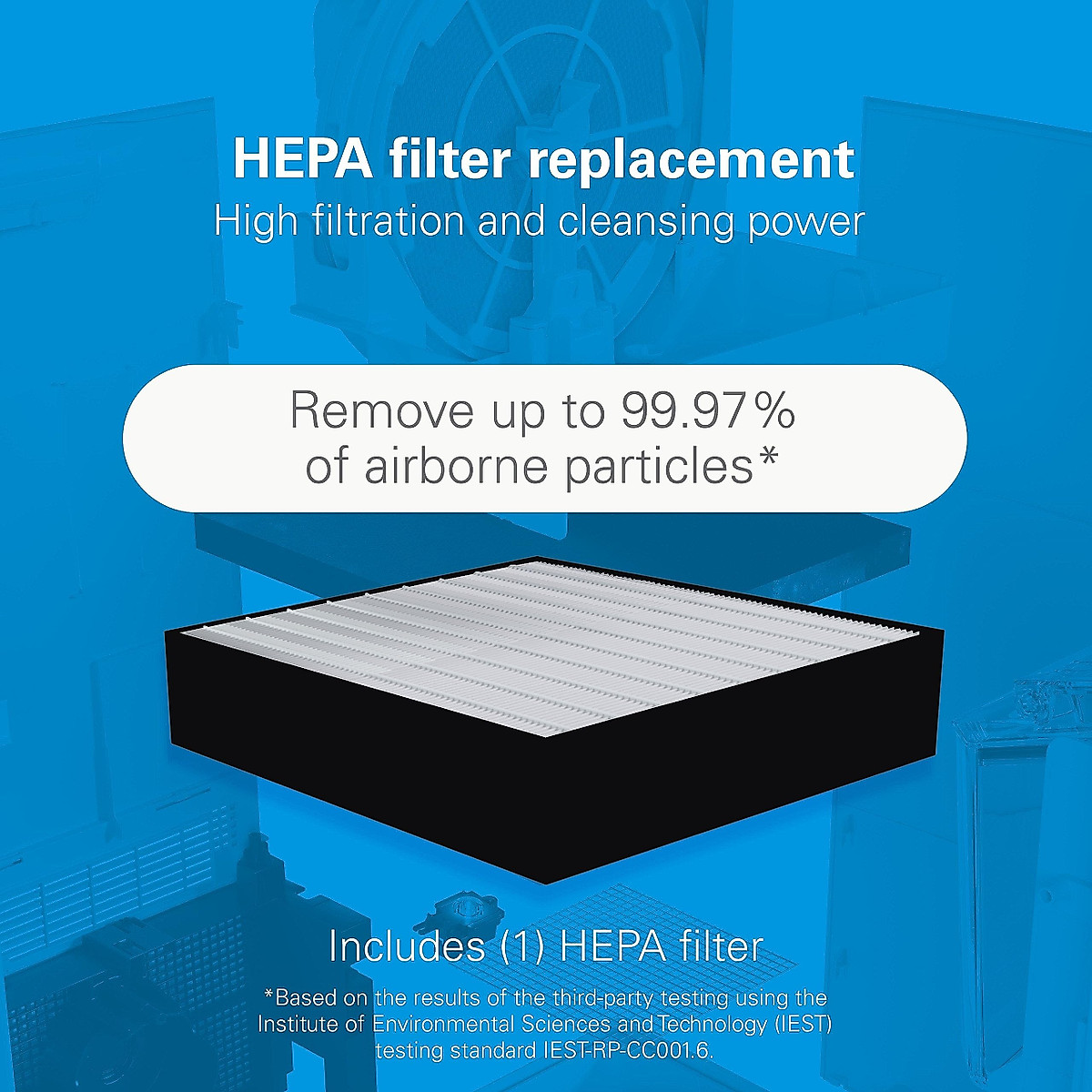 Daikin HEPA Filter, Air Purifier Filter Replacement, Air Purifiers Filter, Removes 99.97% of particles as small as 0.1 microns, Including Pet Dander, Hair, and Dust