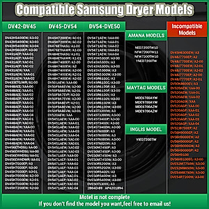 Dryer Heating Element DC47-00019A for Samsung Dv45h7000ew/a2 Dv40j3000ew/a2 Dv42h5000ew/a3 Dve50m7450w/a3 Dv48h7400ew/a2 Dryer Heater Element, DC96-00887A & DC47-00016A Fuse, DC47-00018A Thermostat