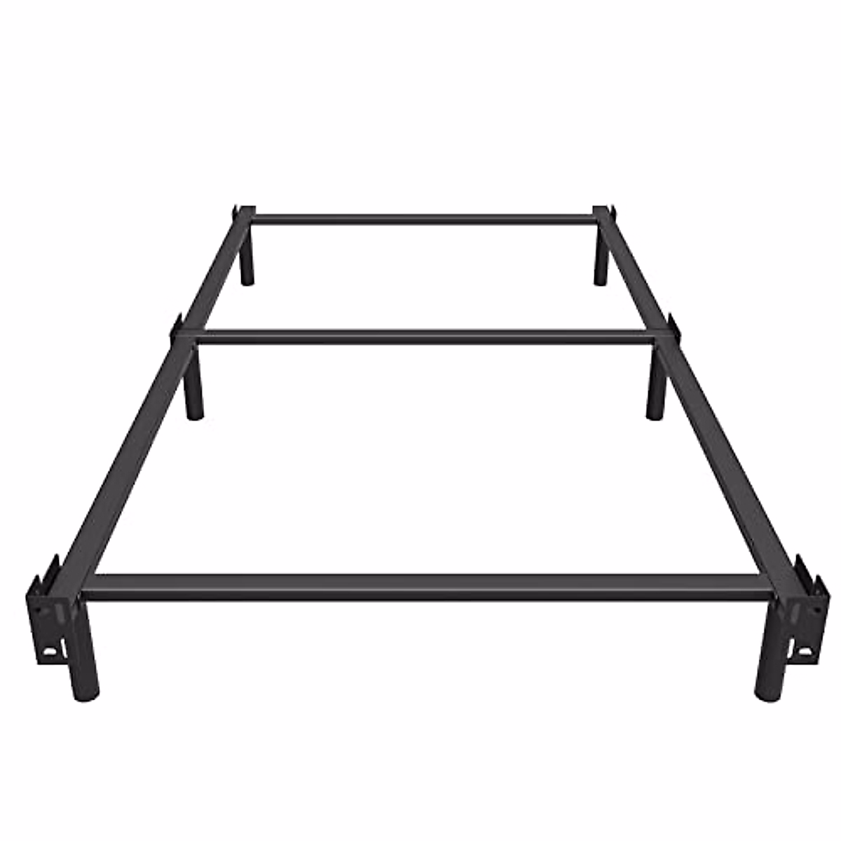 EMODA 7 Inch Twin XL Bed Frames Base for Box Spring and Mattress, 6 Legs Support Sturdy Metal Platform Tool-Free and Easy Assembly, Black