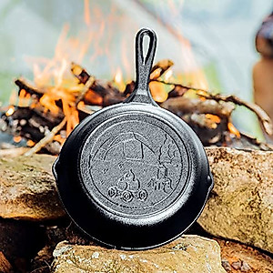 Lodge Cast Iron Wanderlust Series, Tent Skillet, 8 inch