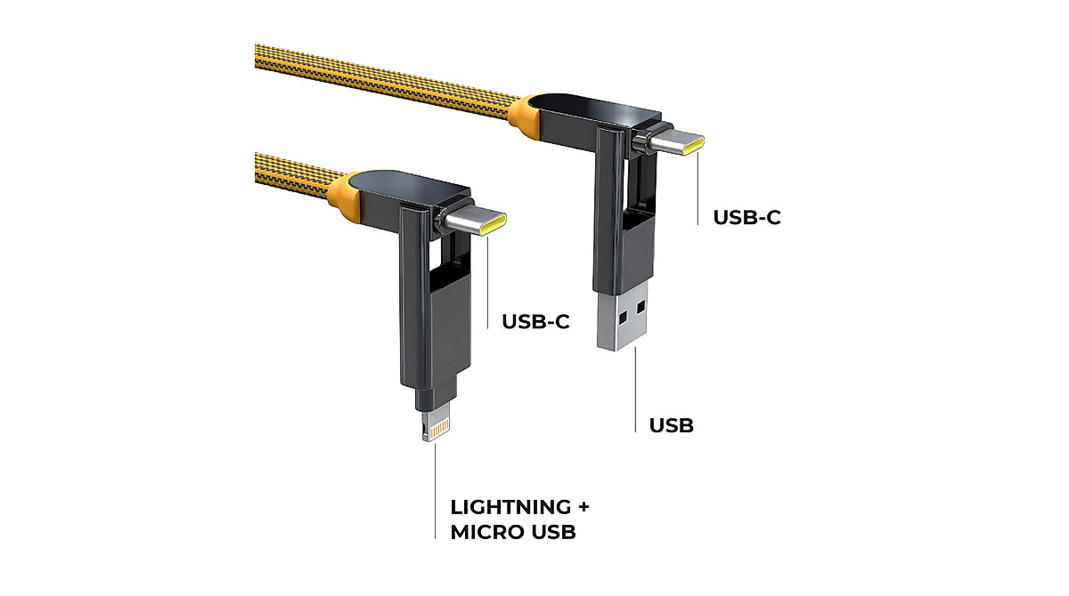 inCharge XL 6-in-1 Multi-Charging Cable - 100W Ultra-Fast
