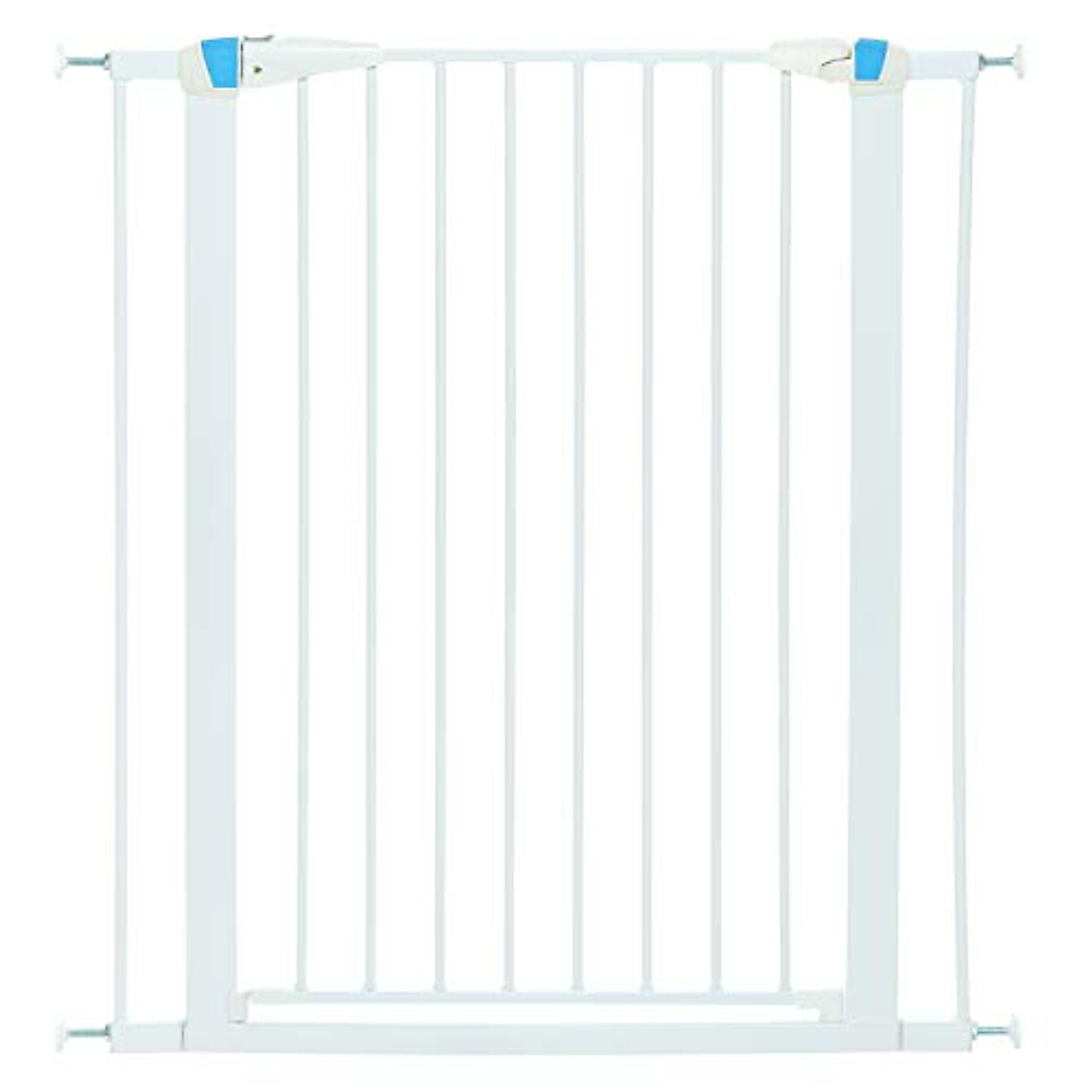 Pet Gate | 39" High Walk-thru Steel Pet Gate by 29" to 38" Wide in Soft White w/ Glow Frame, X-Tall