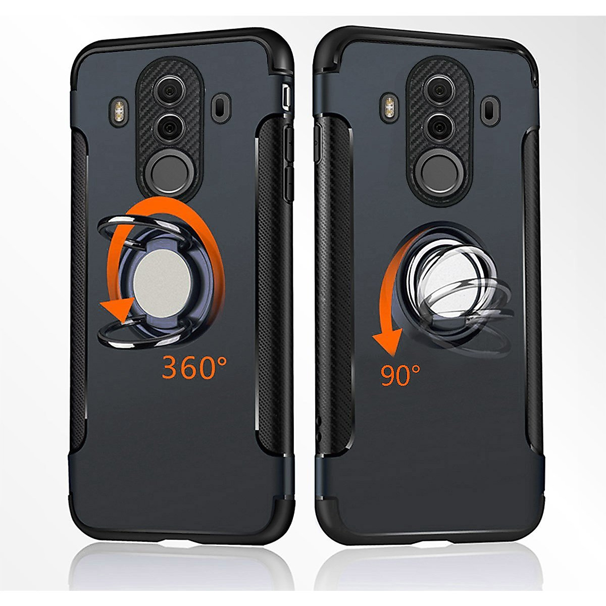 Mate 10 Pro Case, Mingwei [with 360 ° Kickstand] Rotating Ring Case [Dual Shockproof] Protection Cover Compatible with [Magnetic Car Mount] for Huawei Mate 10 Pro (Mate 10 Pro, Blue)