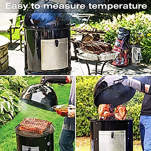 Entsong 4-Pack Thermometer and Probe Grommet for BBQ Grill, Compatible with Weber 85037 Smokey Mountain Cookers, and Other Grills DIY Sensor Port