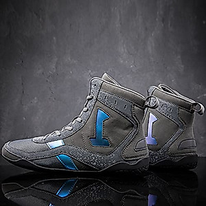 Unisex Wrestling Shoes for Men Women Boxing Shoes Youth Kick Fighting Shoe Boxing Sneaker,Gray