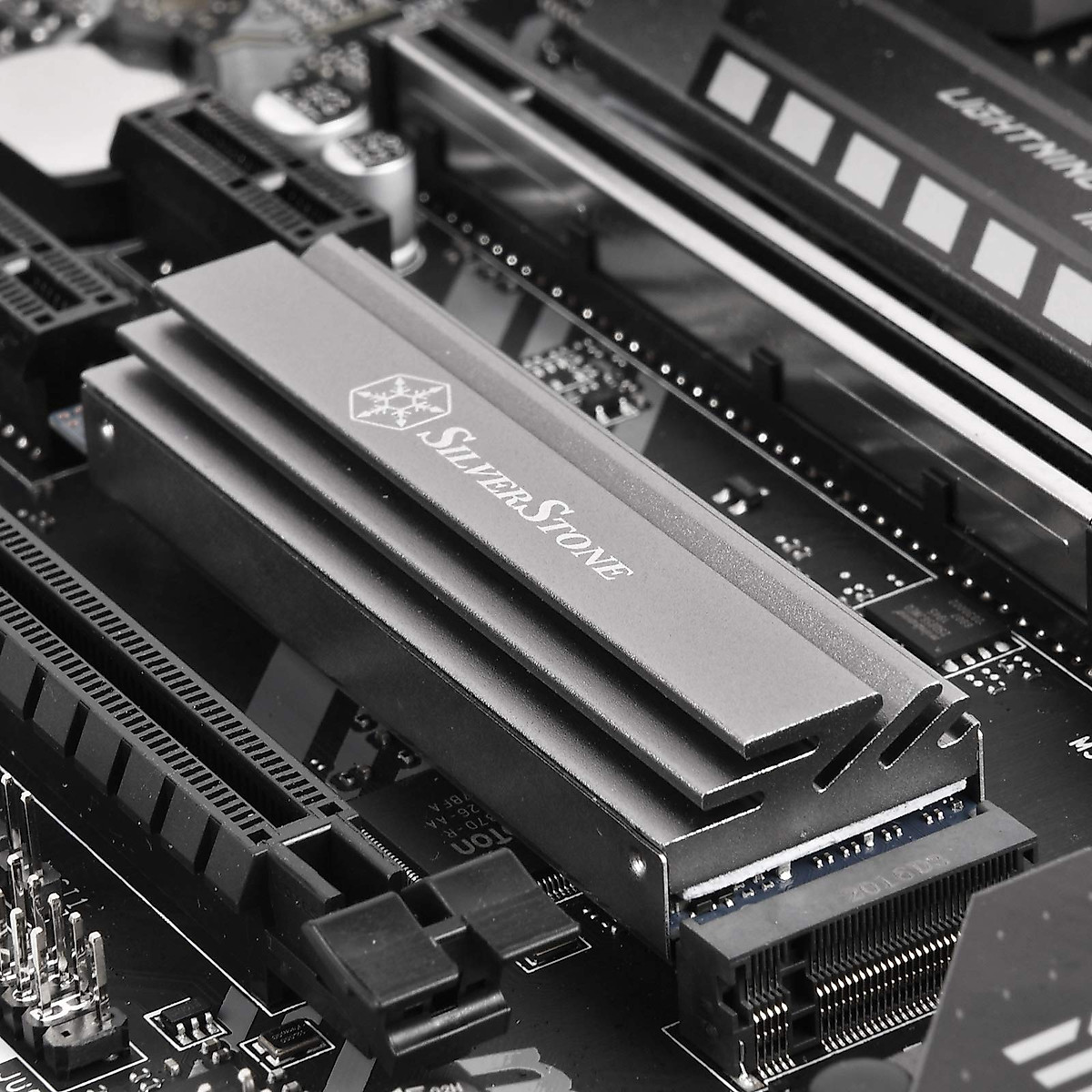 SilverStone Technology TP04 Aluminum Alloy M.2 SSD Cooling kit, TAA Compliant