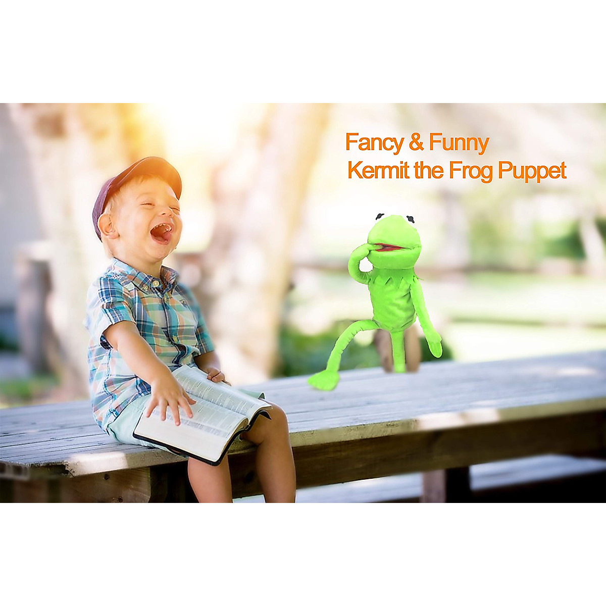 illuOKey Kermit The Frog Puppet, The Muppets Movie Soft Stuffed Plush Toy, 20 inches