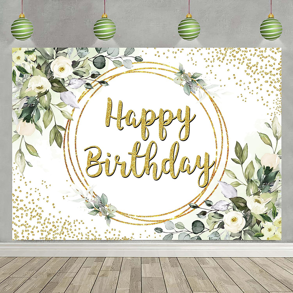 Greenery Eucalyptus Leaves Backdrop for Photography 8X6FT Green Bloom Eucalyptus Leaves Photo Background Kids Adults Baby Shower Happy Birthday Party Decor Banner