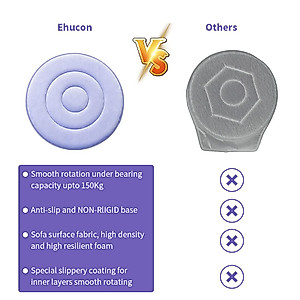 Ehucon 360 Degree Swivel Seat Cushion for Car,Rotating Seat Cushion Pivot Disc Pad for Elderly,Swivel Car Seat Chair Assist to Turning Easily from Bed to Wheelchair