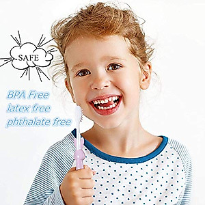 Patelai 12 Pcs Kids Toothbrush for Age 2 and Above Children Manual Toothbrush Set Soft Contoured Bristles Boys and Girls Cute Colorful Toothbrush with Suction Cup for Storage