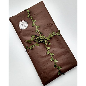 Leaf Ribbon for Crafts 21.8 Yards Artificial Vines Olive Green Fake Leaves Trim Ribbons for Gift Wrapping Wedding Baby Shower Decoration