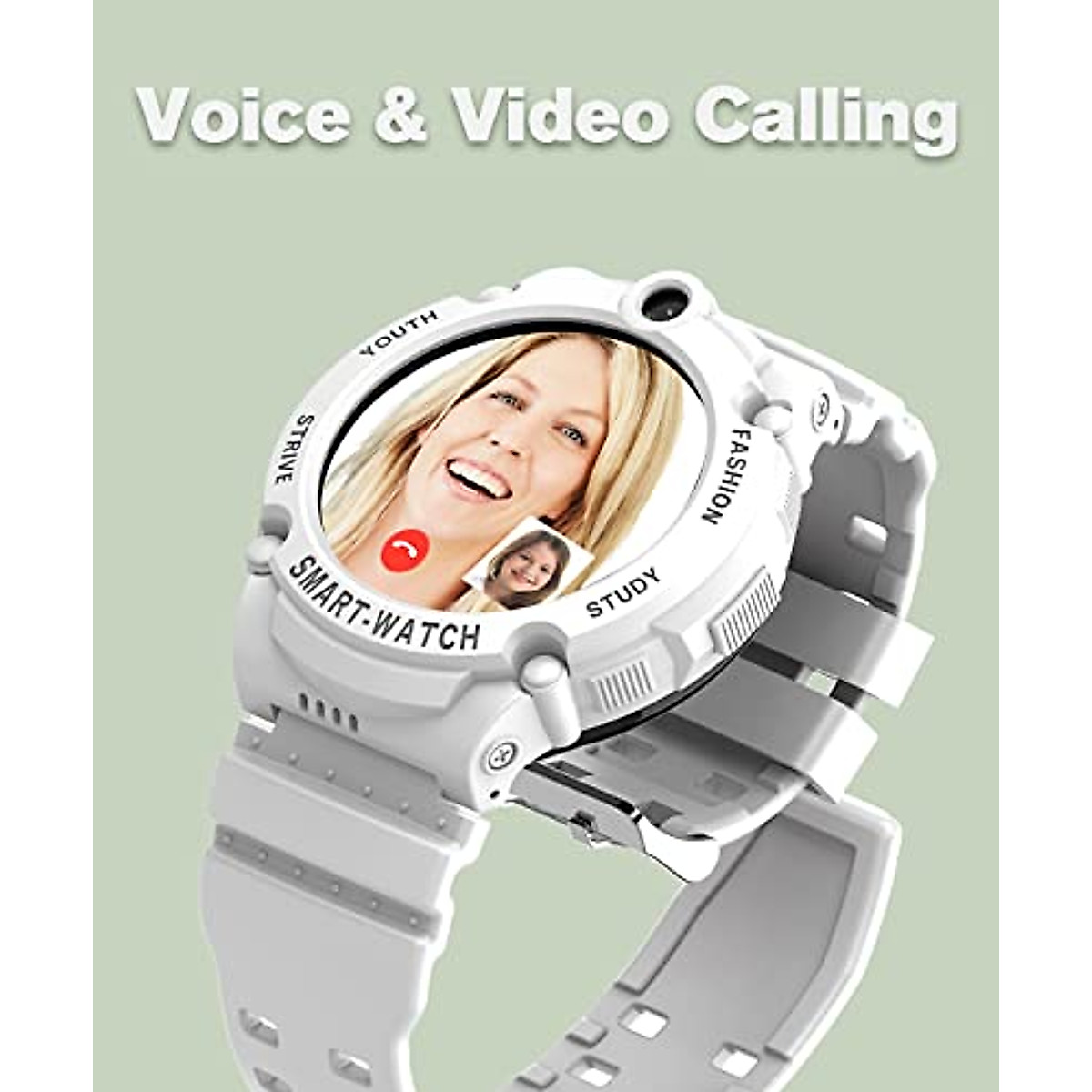 PTHTECHUS Kids Smart Watch with SIM Card, 4G GPS Tracker Watch for Kids, Combines Phone Video Voice and Wi-Fi Call, Wrist Watch Suitable for 8-16 Boys Girls Birthday Gifts