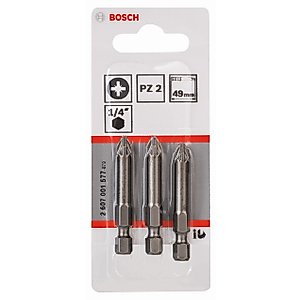 Bosch 2607001577 Screwdriver Bit PZ2 XH 49mm 3 Pcs