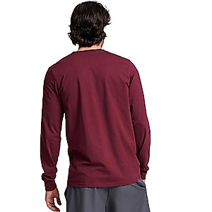 Russell Athletic Mens Cotton Performance Long Sleeve T-Shirts T Shirt, Maroon, XX-Large US