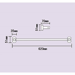 HYJMJJ Wall Mounted Coat Rack, Towel Rack, Single Rod Towel Rack, Bathroom Shelf, Copper Towel Rack, Bathroom Hardware Pendant, Large Towel Rack,for Home Kitchen (Size : 41cm)