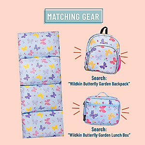 Wildkin Kids Floor Lounger: Ideal for Boys and Girls, Travel-Friendly, Perfect for Sleepovers - Pillow Lounger for Kids, Requires Standard Size Pillows Not Included (Butterfly Garden)