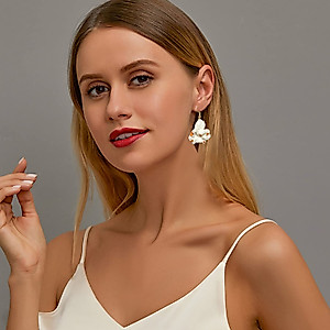 YUNXI 3 Pairs Handmade Resin Simulation Food Dangle Earrings Creative Cute Ice-Cream Cake Statement Drop Earrings Set Novelty Kawaii Funny Popcorn Biscuits Earrings for Women Jewelry (3 Pairs)