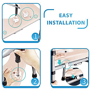 Deftyolo PU Commode Seat Cushion with Sponge Padded,C Shape Waterproof Soft Pad,Suitable for Bedside Commode Chairs,Raised Toilet Seats(Beige)