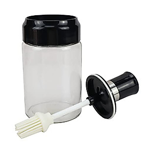 EIKS Oil Bottle with Silicone Brush for Cooking BBQ Kitchen