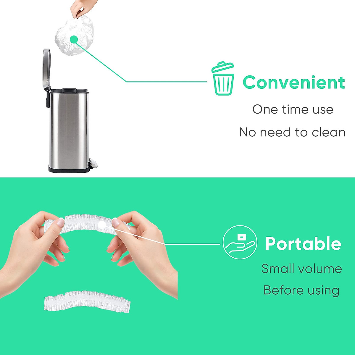 Avando Disposable Shower Caps 200pcs Hair Processing Clear Plastic Caps For Spa Home Use Hotel and Hair Salon Plastic Clear Elastic Bath Cap