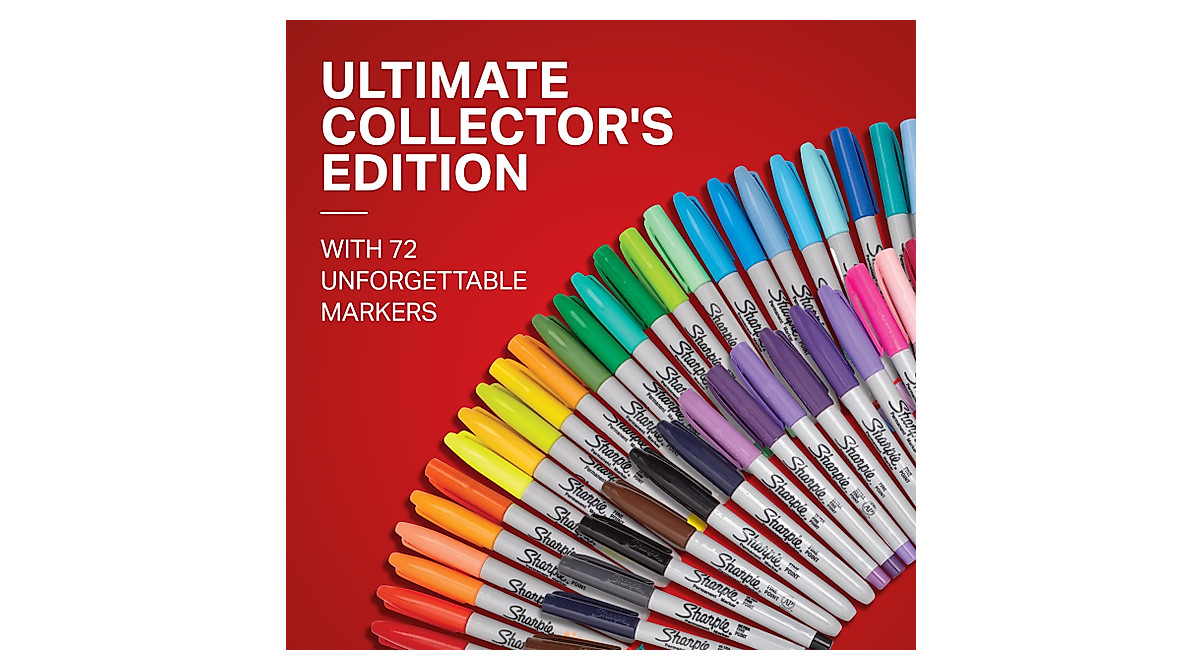 Sharpie Permanent Markers Set | 72 Vibrant Colors for Creative Projects