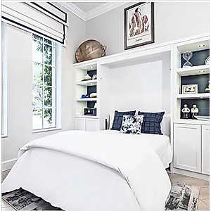 Tlongxia Murphy Bed Kit DIY Hardware with Coarse Gas Bumper Spring Frame Mattress Concealed for Semi-Automatic Foldable Cabinet Closet Bed Room Study Easy to Install (Vertical, Full)