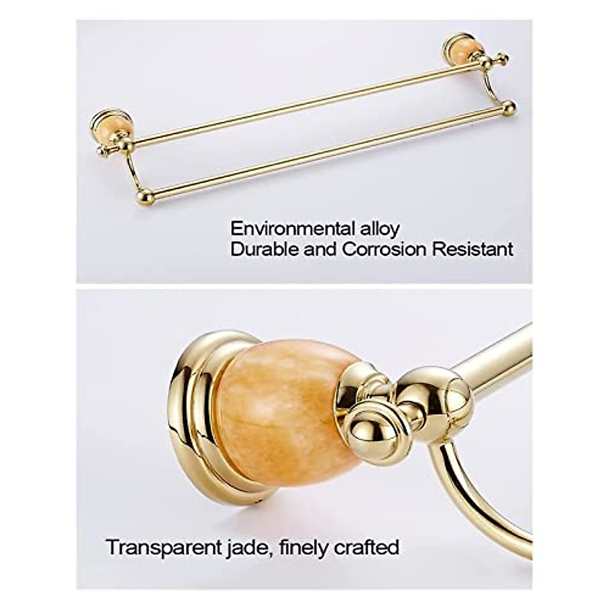 Towel BAR Rack Towel Rail for Bathroom,European-Style Double-Bar Hand Towel Holder,Bath Hand Towel Holder,Bathroom Double Rack,Antique Hanging Towel Bar/56Cm (Color : 66cm, Size : Christmas Reindeer