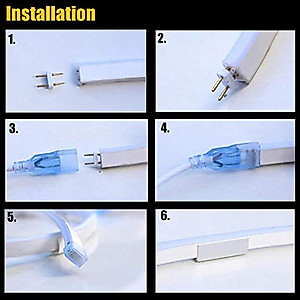 Red LED Neon Rope Lights Flex Waterproof LED Neon Lighting Wedding Party Home Decor Indoor Outdoor Room Decor Lighting and Commercial Lighting Use 110V 150FT