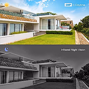 Jennov POE Security Camera 5MP(2592x1944) HD IP PTZ Security Camera CCTV Home Video & Audio Surveillance Outdoor Pan Tilt & 5X Zoom Night Vision Motion Detection Free Phone App Remote View