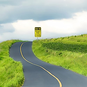 Large Dead End Private Road Sign, No Soliciting No Trespassing Sign, 18"x 12" .040 Aluminum Reflective Sign Rust Free Aluminum-UV Protected and Weatherproof